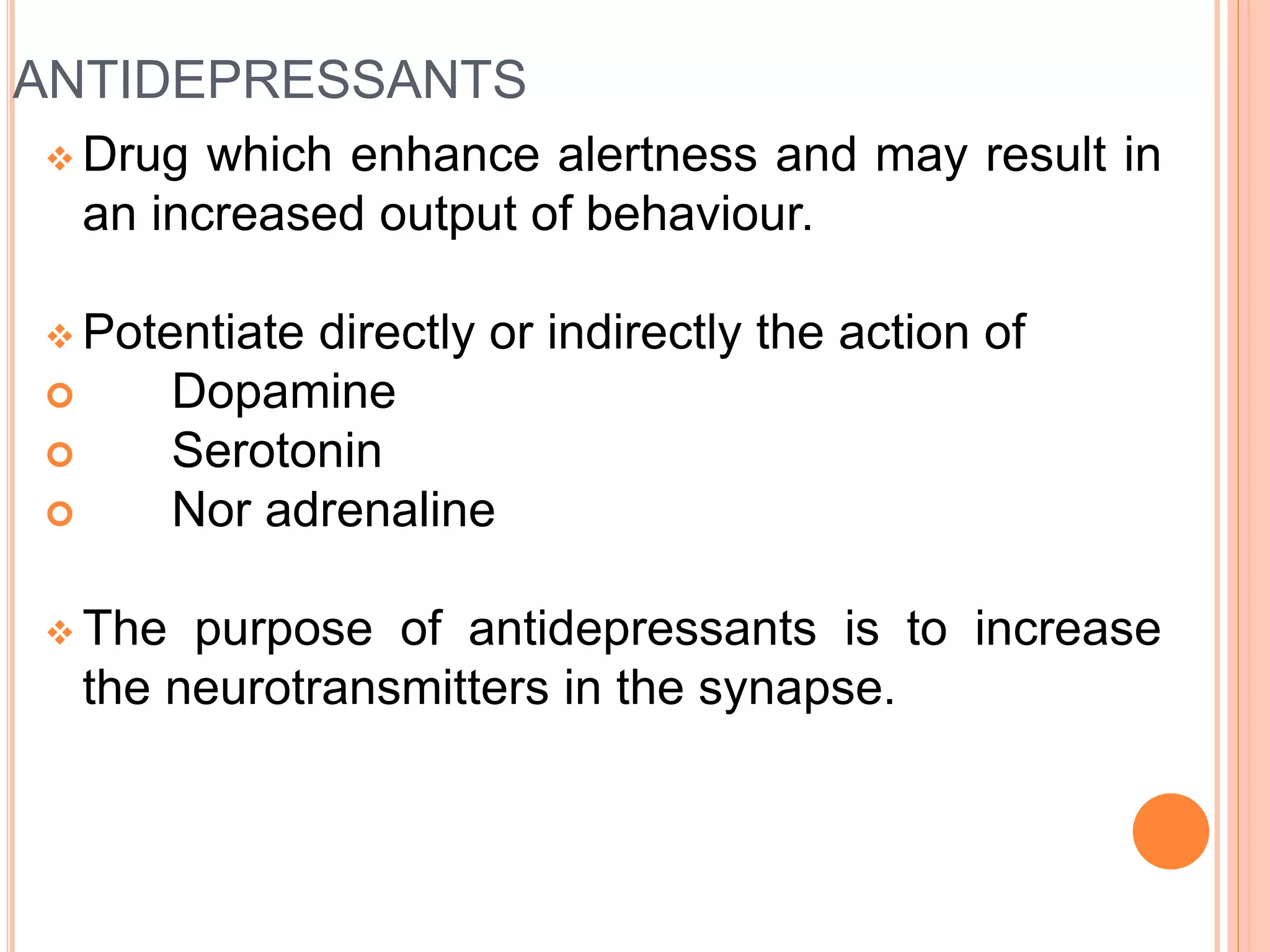 Antidepressants -pharmacology | PPTX