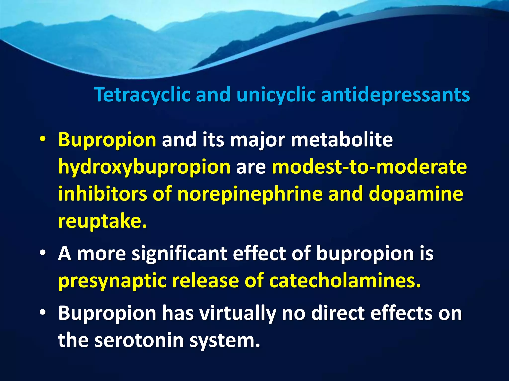 Antidepressants, pharmacodynamics | PPSX