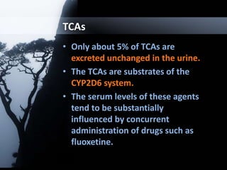 Antidepressants, pharmacokinetics | PPSX