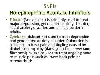 Antidepressants powerpoint | PPTX