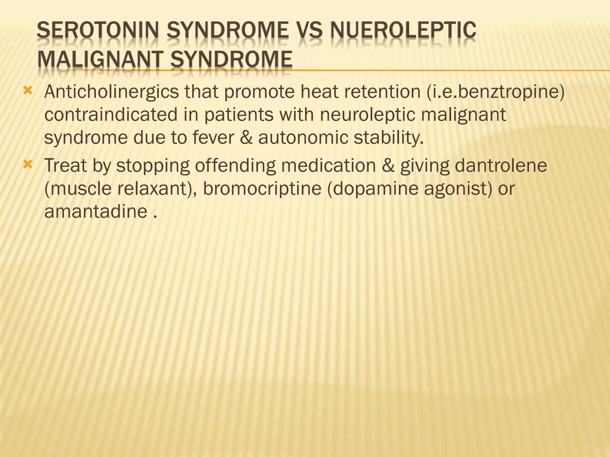 Antidepressants & side effects + serotonin syndrome vs | PPT