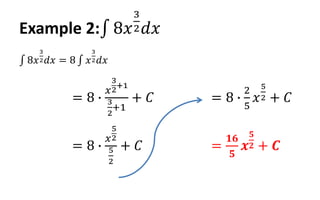 Antiderivatives: Power, Sum and Difference | PPTX
