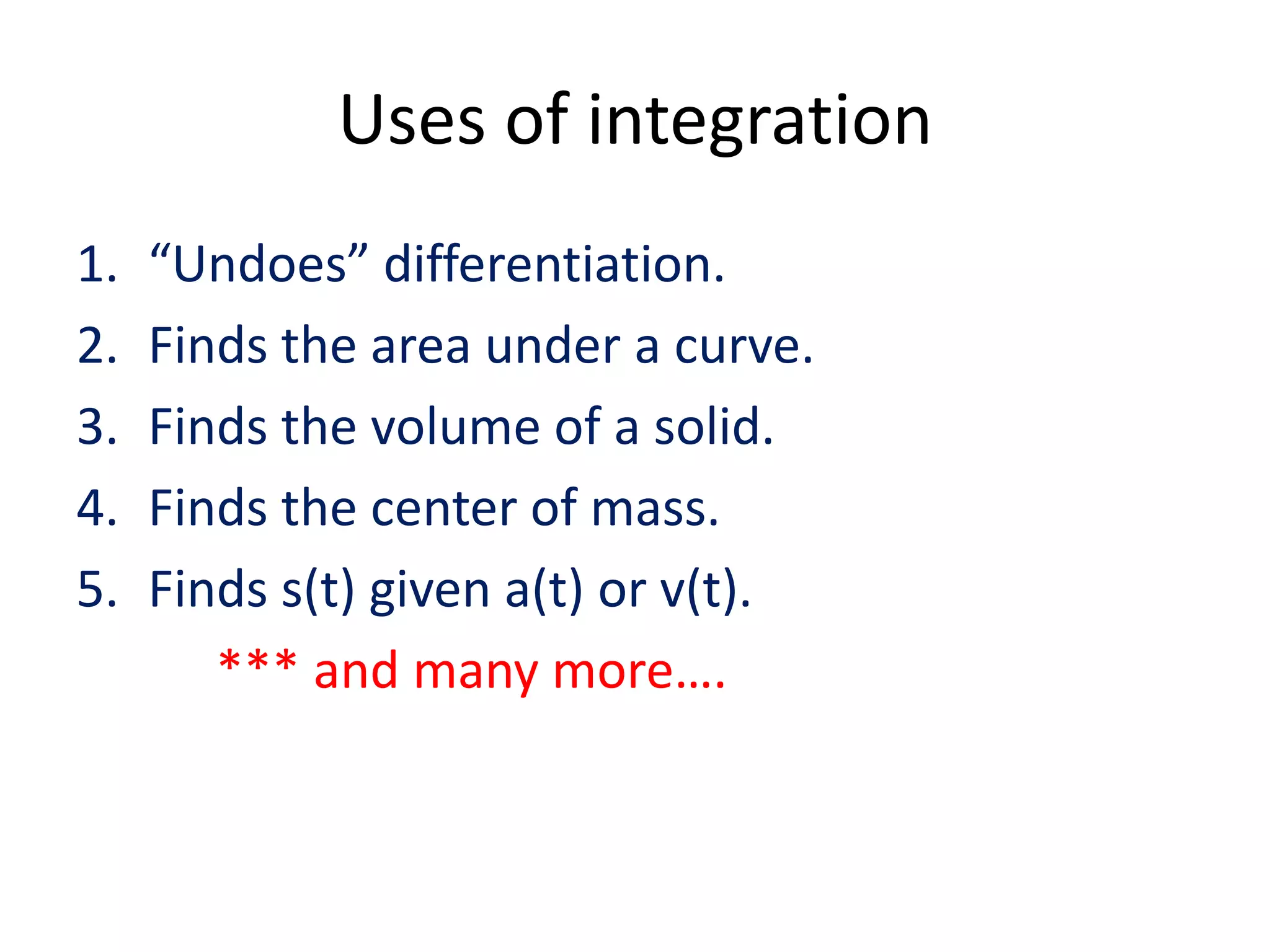 Antiderivatives and indefinite integration2009 | PPT Antiderivatives and indefinite integration2009 | PPT