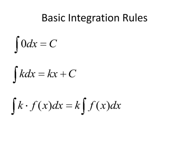Antiderivatives and indefinite integration2009 | PPT