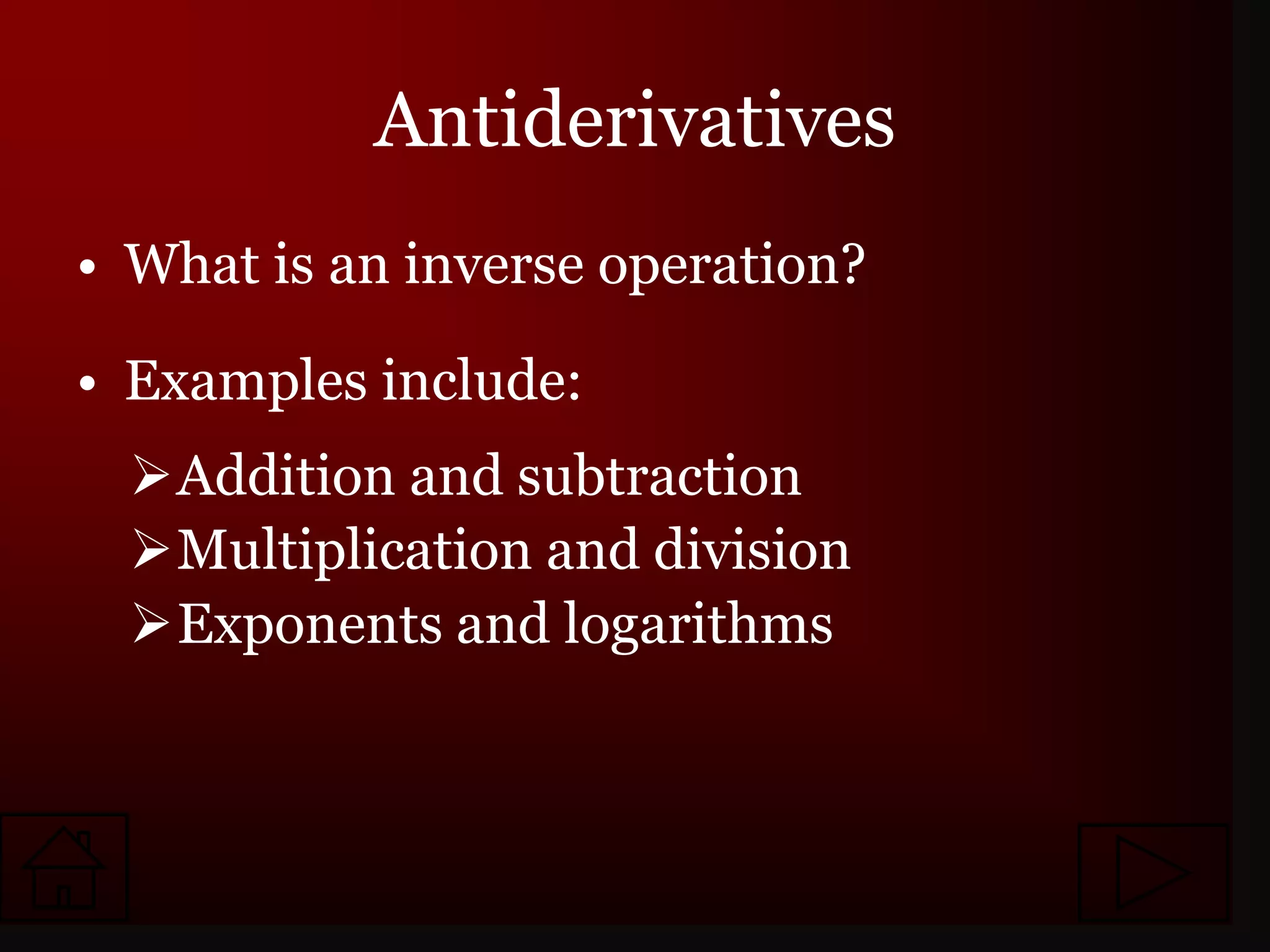 Antiderivatives, Differential Equations, and Slope Fields (1).ppt