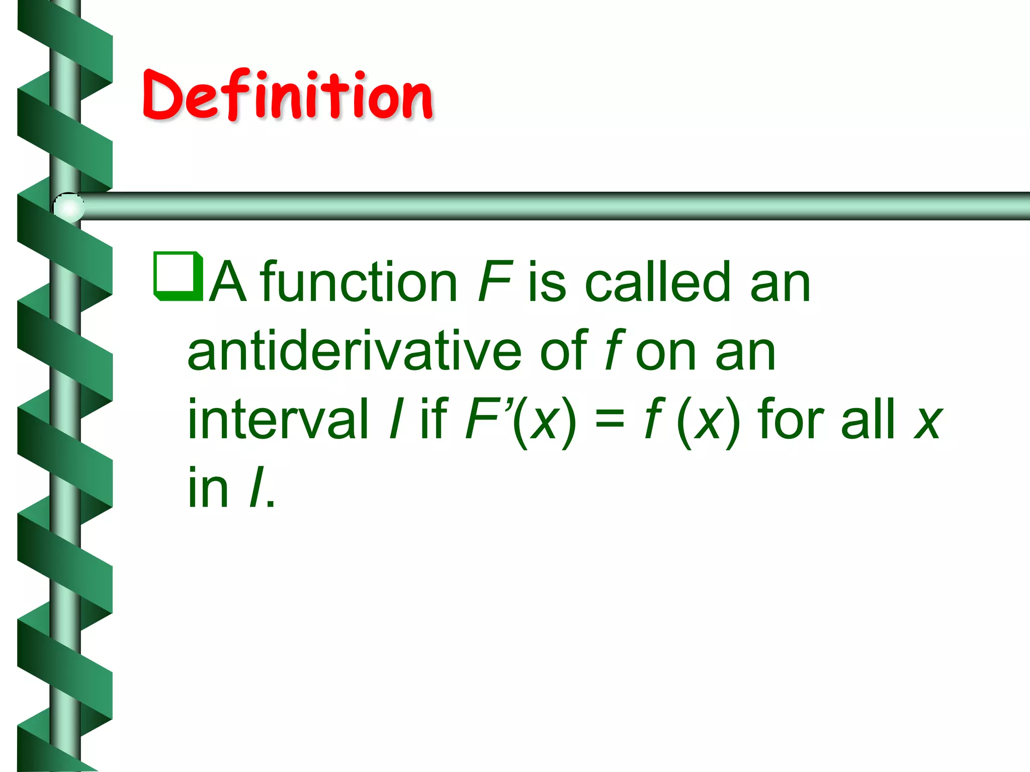 Antiderivatives nako sa calculus official | PPTX