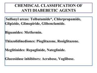 Antidiabetic agents-medicinal chemistry | PPTX