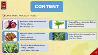 Antidiabetic Activity Of Plant With There Phytoconstituents Slideshare ...