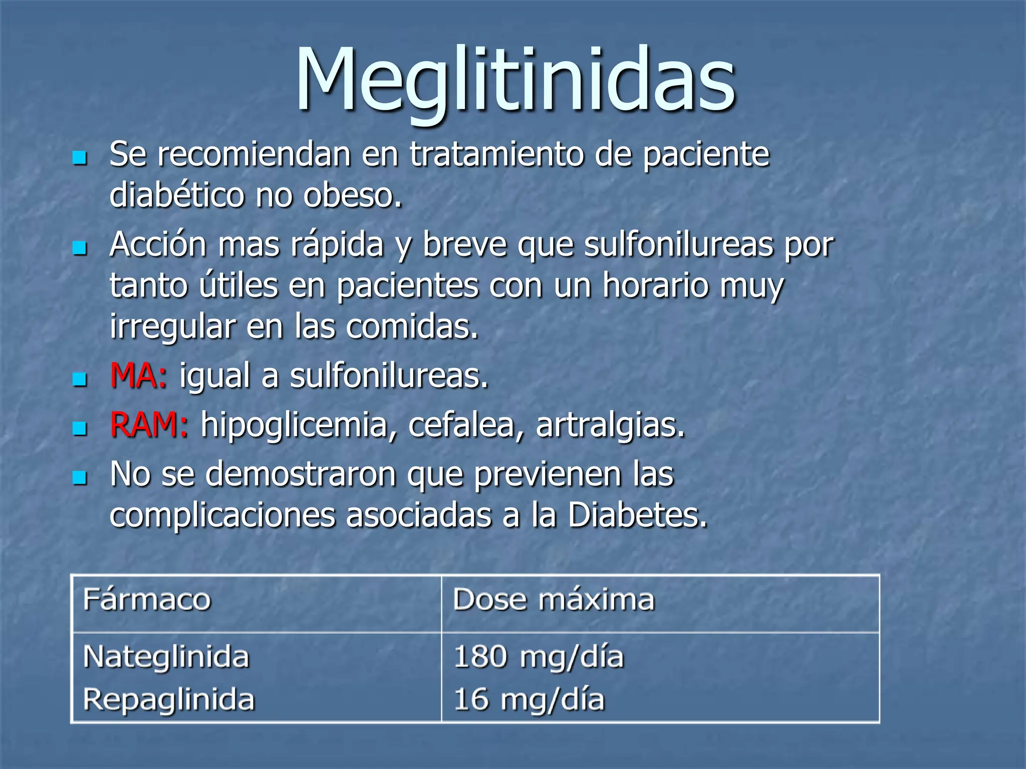 ANTIDIABÉTICOS. Descripción de Hipoglucemiantes orales | PPTX