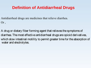 Antidiarrhoeal drug-- matiur-51 | PPT | Digestive Disorders | Diseases ...