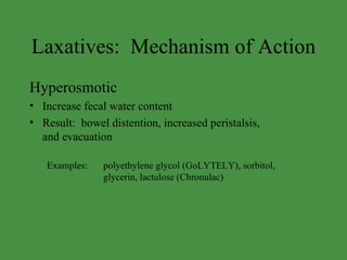 Antidiarrhoeal drugs& laxatives | PPT