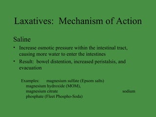 Antidiarrhoeal drugs& laxatives | PPT