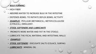 Anti diarrheal & laxatives | PPTX