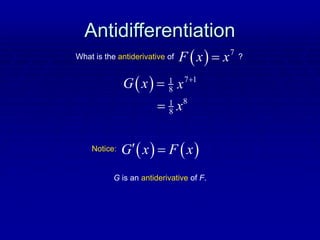 Antidifferentiation.pptAntidifferentiation.pptAntidifferentiation ...