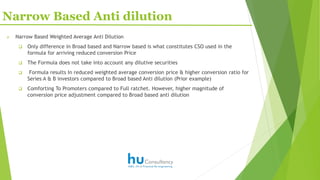 Anti-Dilution (Investor's Right Protection) - hu consultancy | PPTX