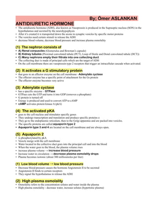 ANTIDIURETIC HORMONE | PDF