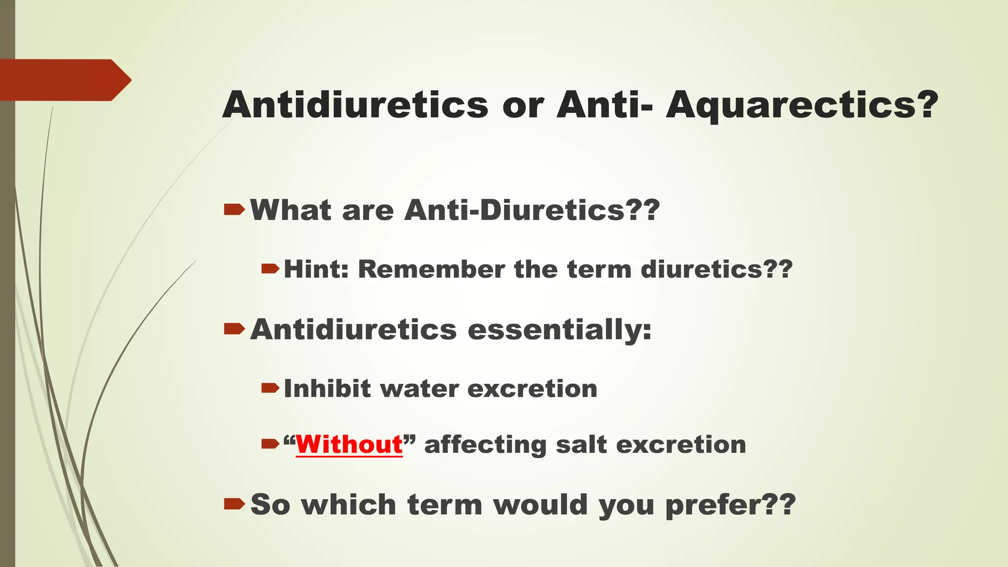 Antidiuretics | PPTX