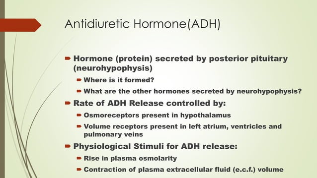 Antidiuretics | PPTX | Endocrine and Metabolic Diseases | Diseases and ...