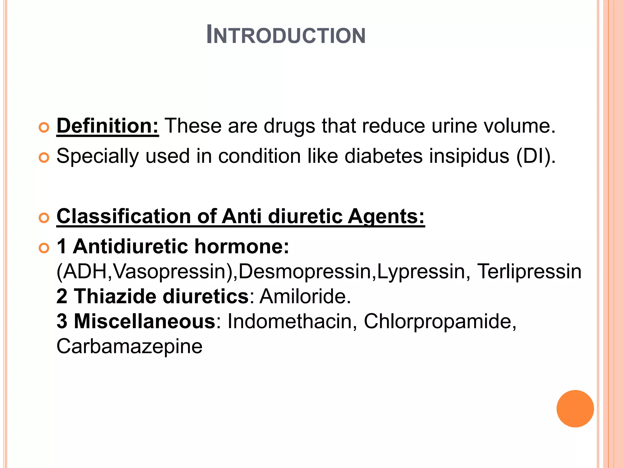 Anti diuretics drugs | PPTX