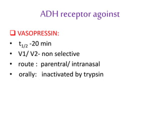 Antidiuretics | PPTX | Endocrine and Metabolic Diseases | Diseases and ...