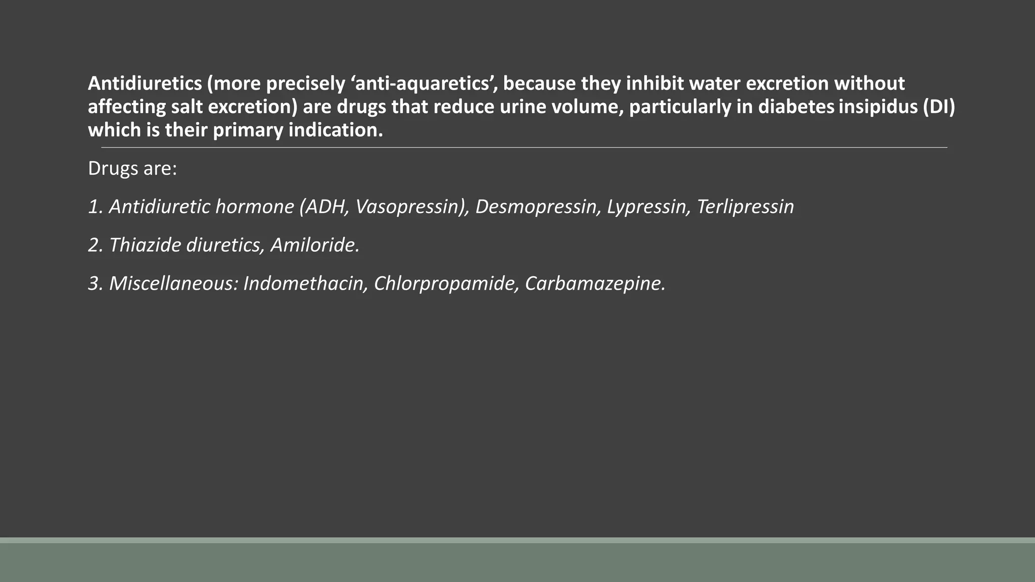 Anti diuretics | PDF