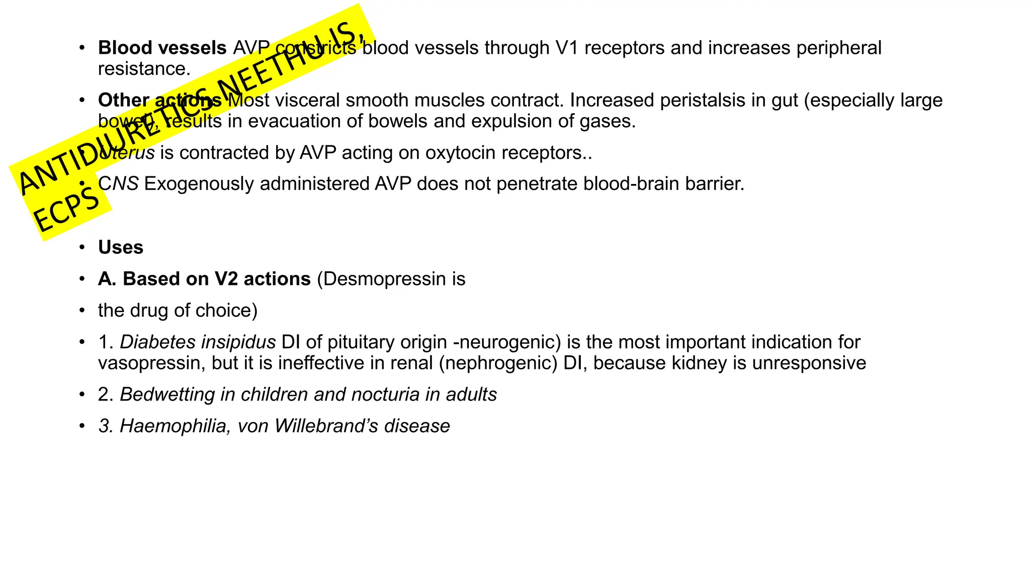 ANTIDIURETICS.pptx FIFTH SEMESTER B.PHARM | PPTX