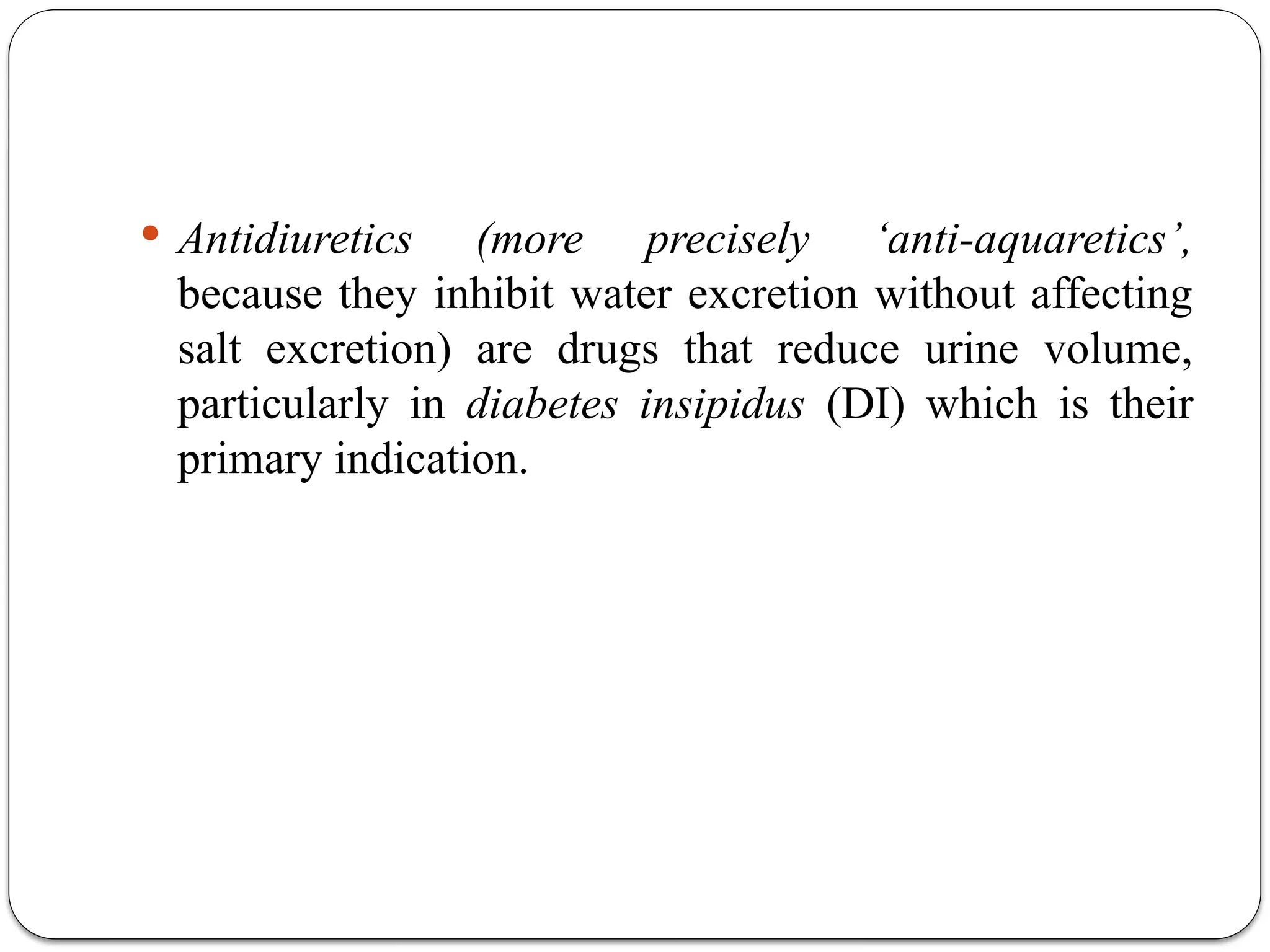 Pharmacology of Antidiuretic Drugs...... | PPTX