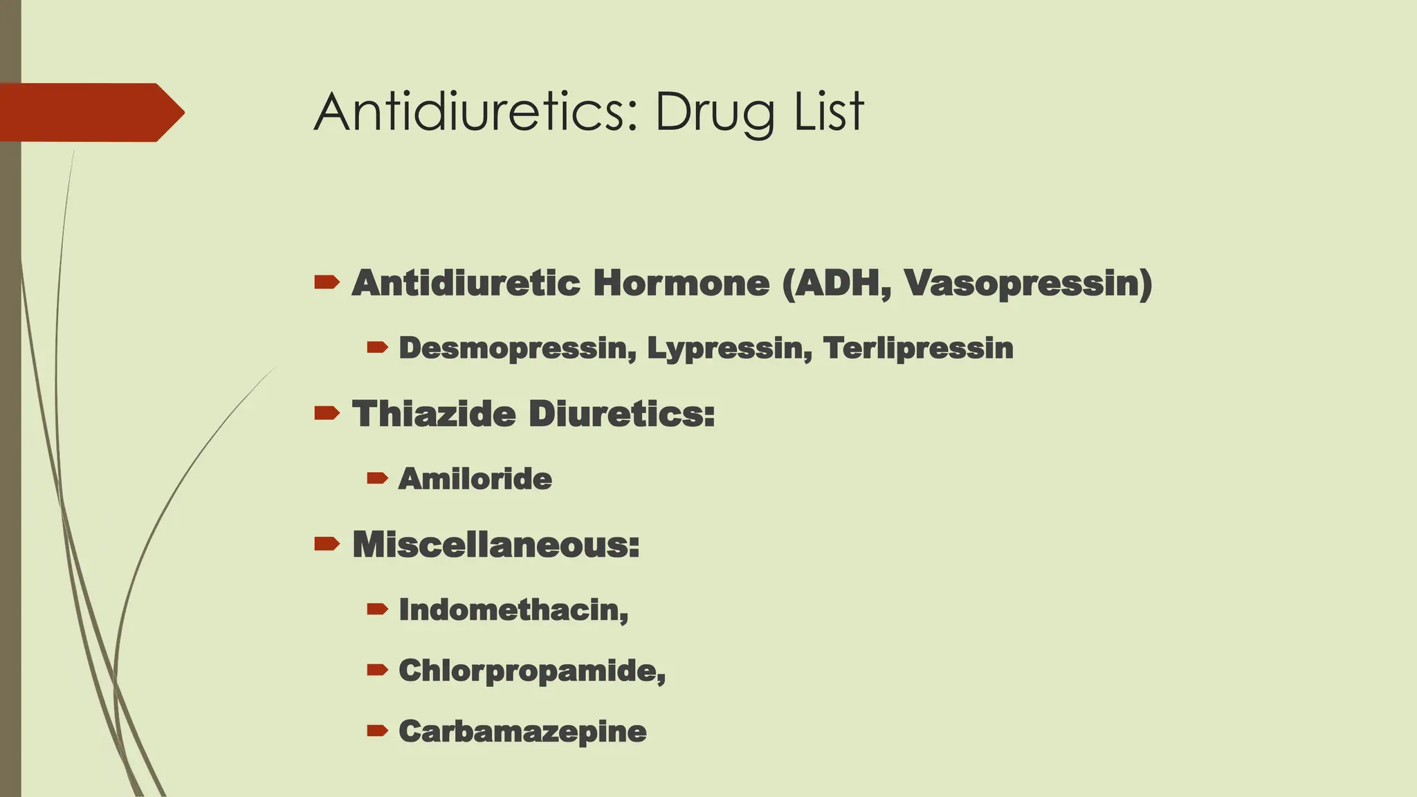 Antidiuretics classification, mechanism of action and therapeautic uses ...