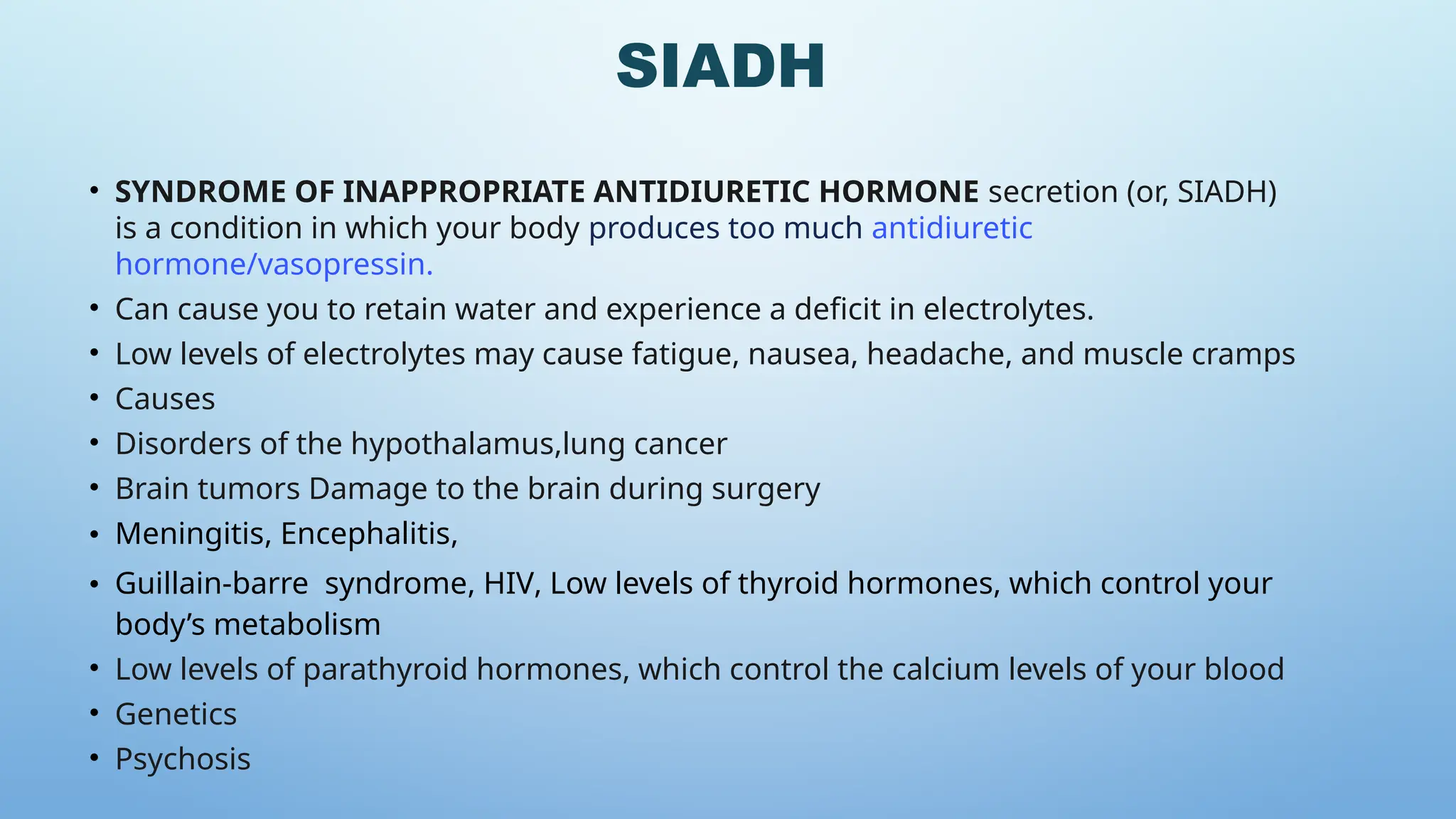ANTI DIURETICS - Vasopressin analogues and SIADH.pptx