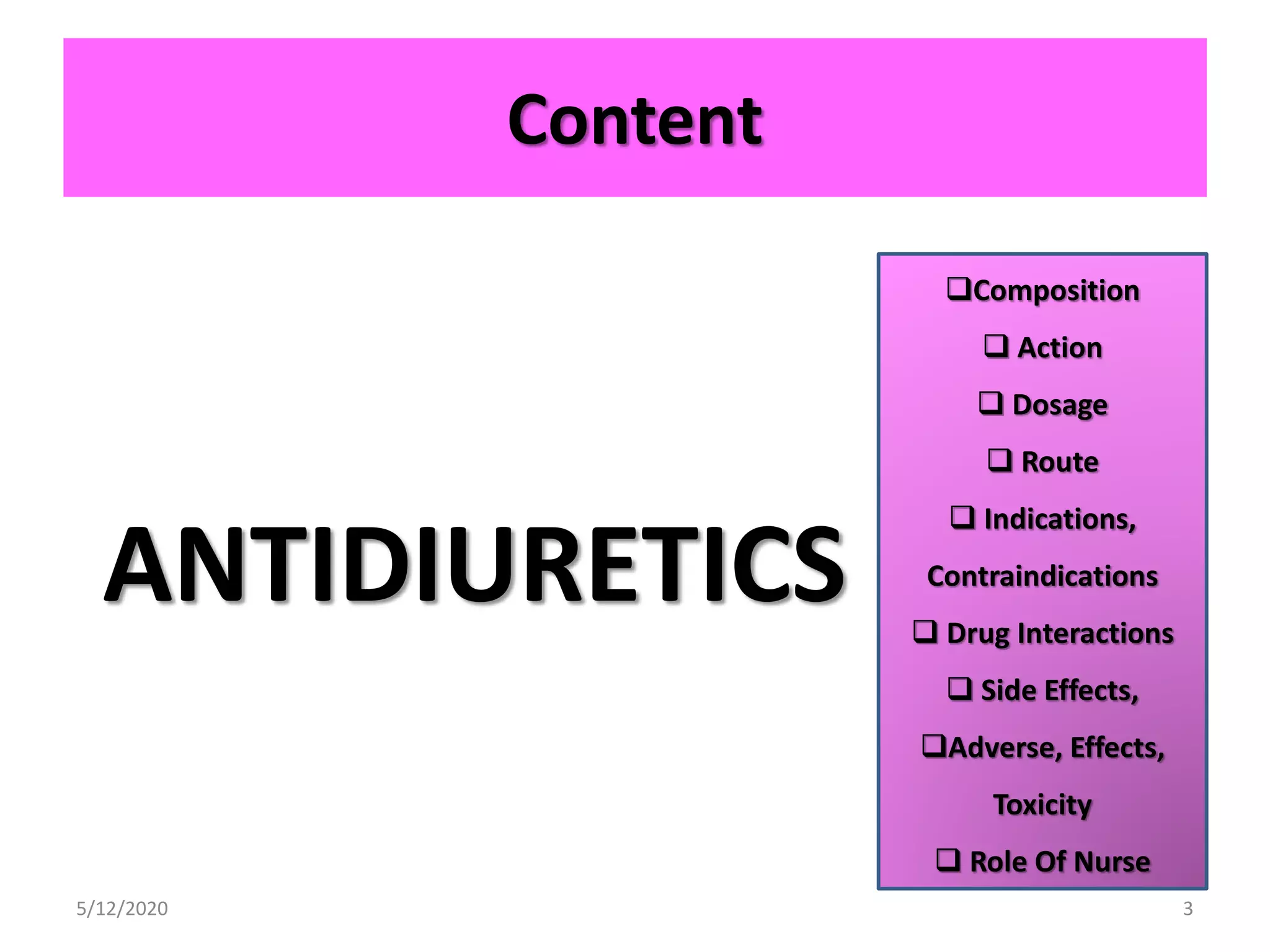 Antidiuretics drugs | PPTX