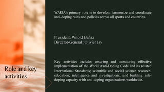 WADA(World Antidoping Agency), Role and Key structure | PDF