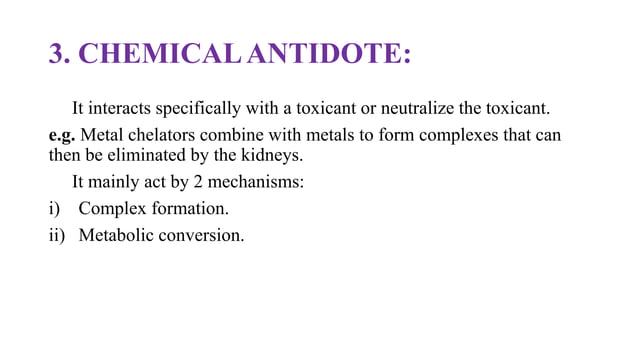 Antidotes | PPTX | Chemistry | Science