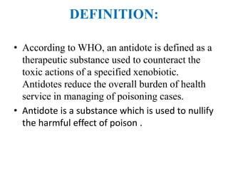 Antidotes | PPT