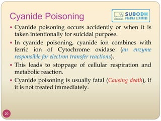 Antidotes in Poisoning | PPTX