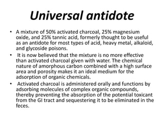 Antidotes and its clinical application | PPTX