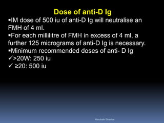 The Use of Anti-D Immunoglobulin for Rhesus D Prophylaxis | PDF