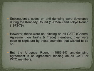 Anti dumping a tool of protectionism | PPT