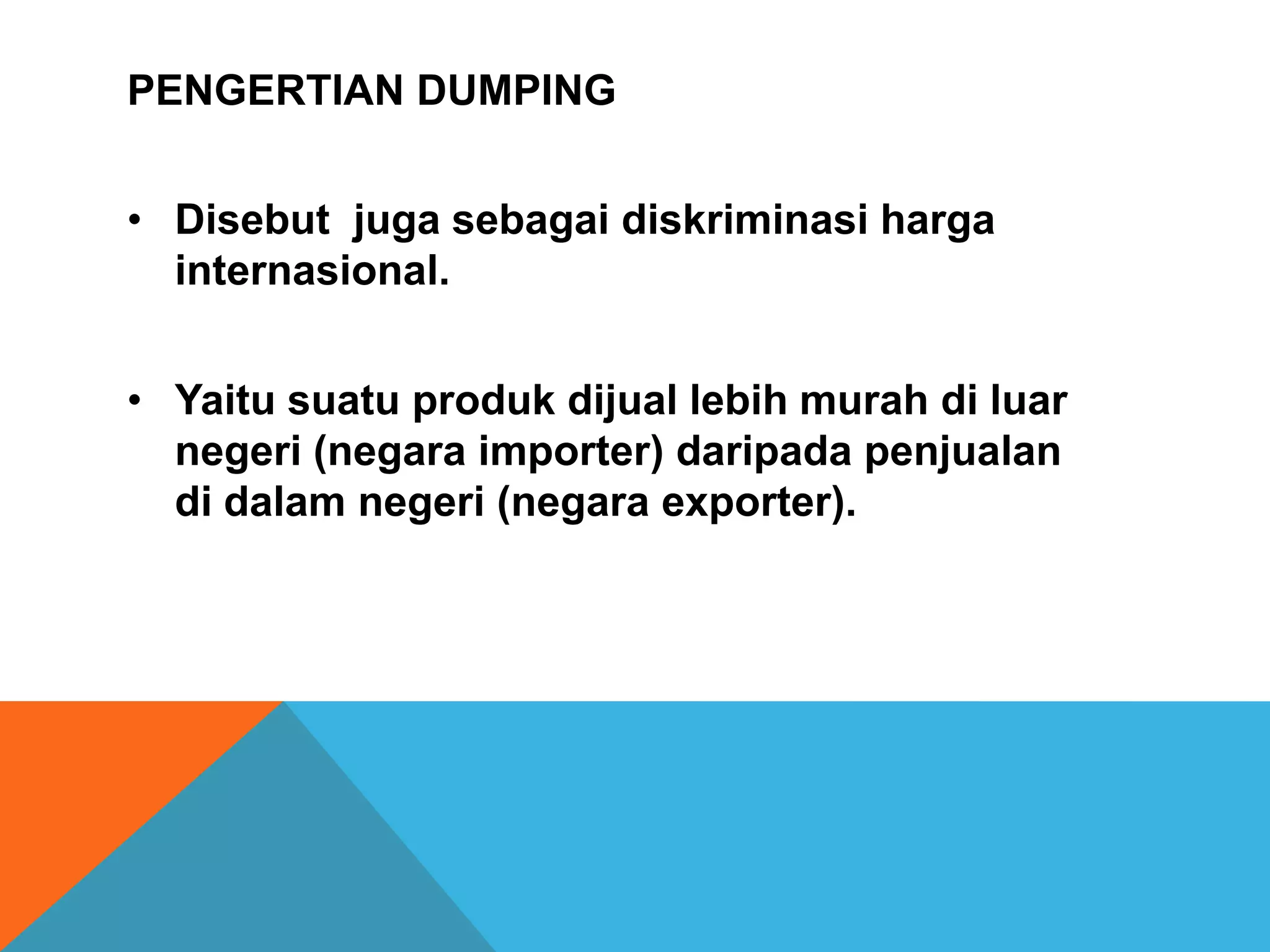 Anti dumping seri 1 | PPTX