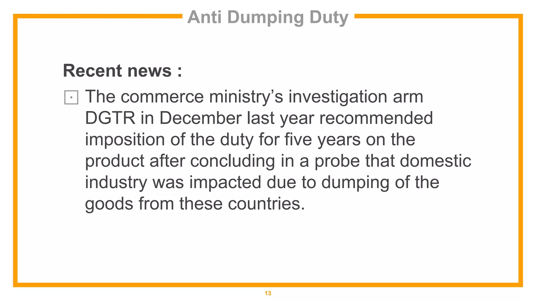 Anti Dumping Duty | PPTX