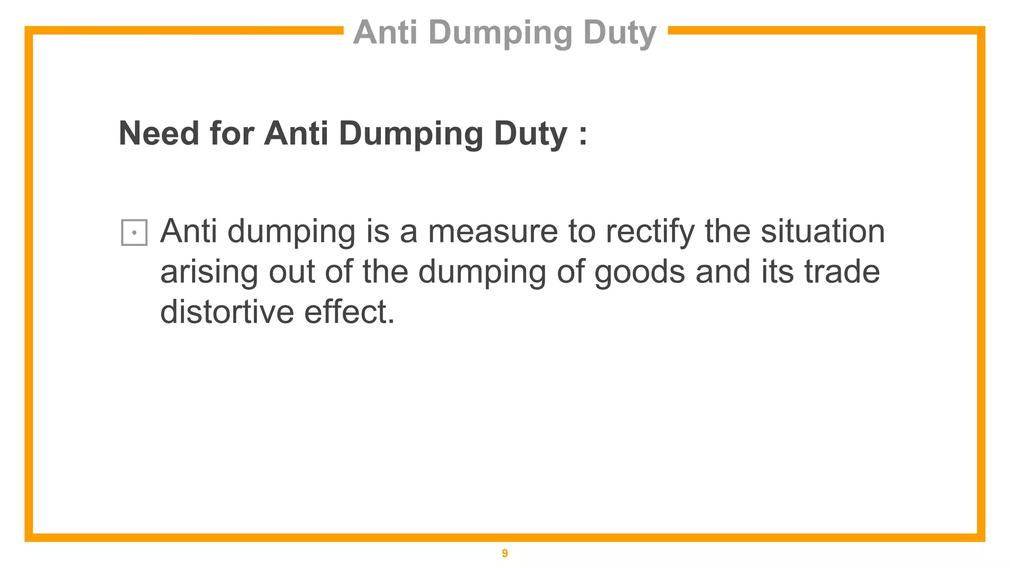 Anti Dumping Duty | PPTX