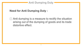 Anti Dumping Duty | PPTX