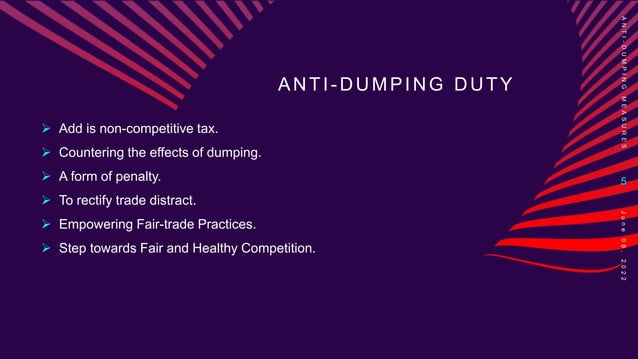 Anti dumping Duty | PPTX | Commodities | Economy