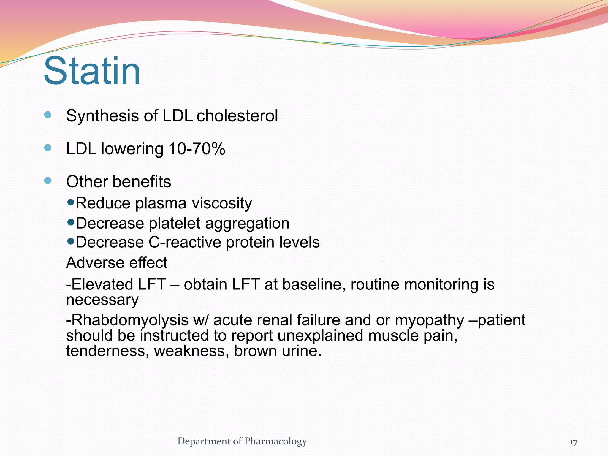Anti dyslipidemic agents | PPTX