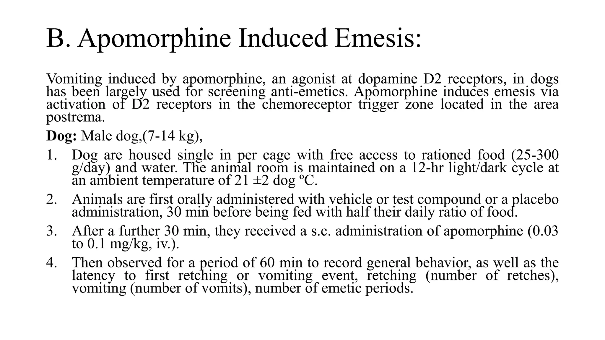 SCREENING OF METHOD EMETIC ANTIEMETICS | PPTX