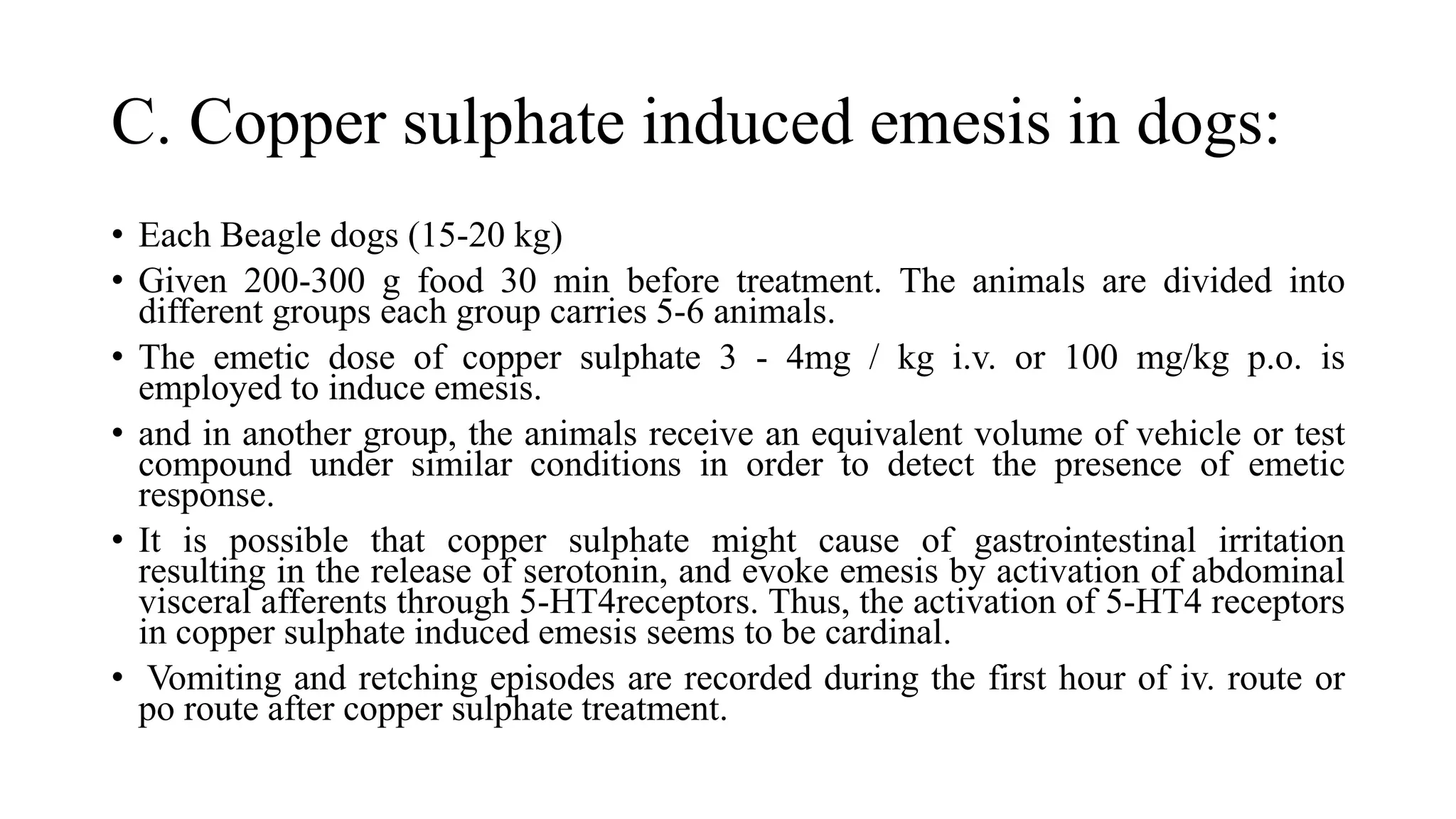 SCREENING OF METHOD EMETIC ANTIEMETICS | PPTX