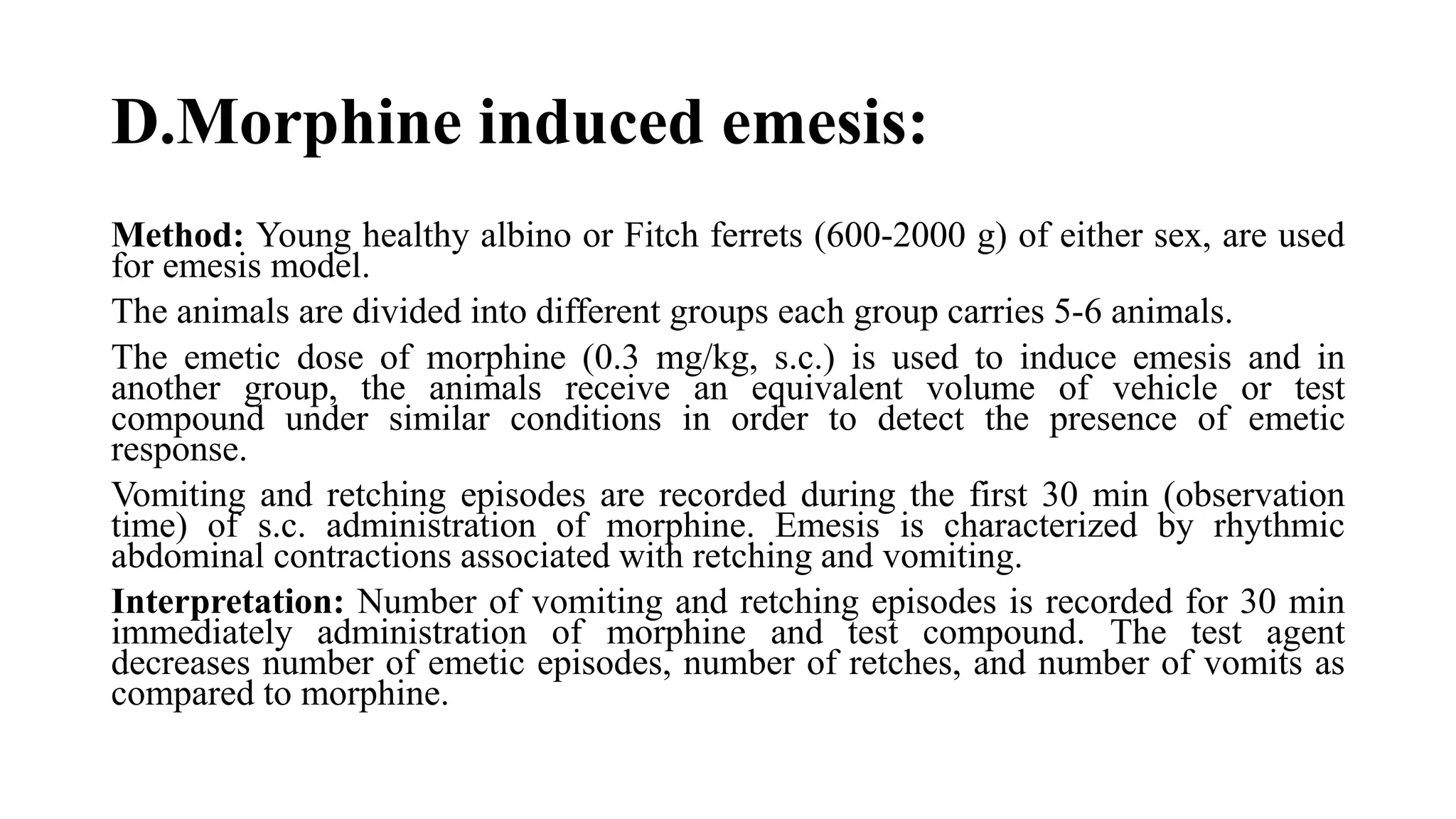SCREENING OF METHOD EMETIC ANTIEMETICS | PPTX