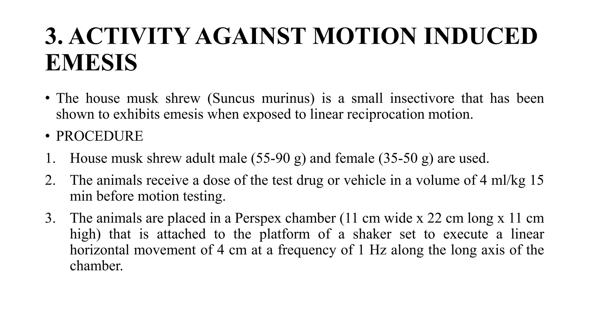 SCREENING OF METHOD EMETIC ANTIEMETICS | PPTX