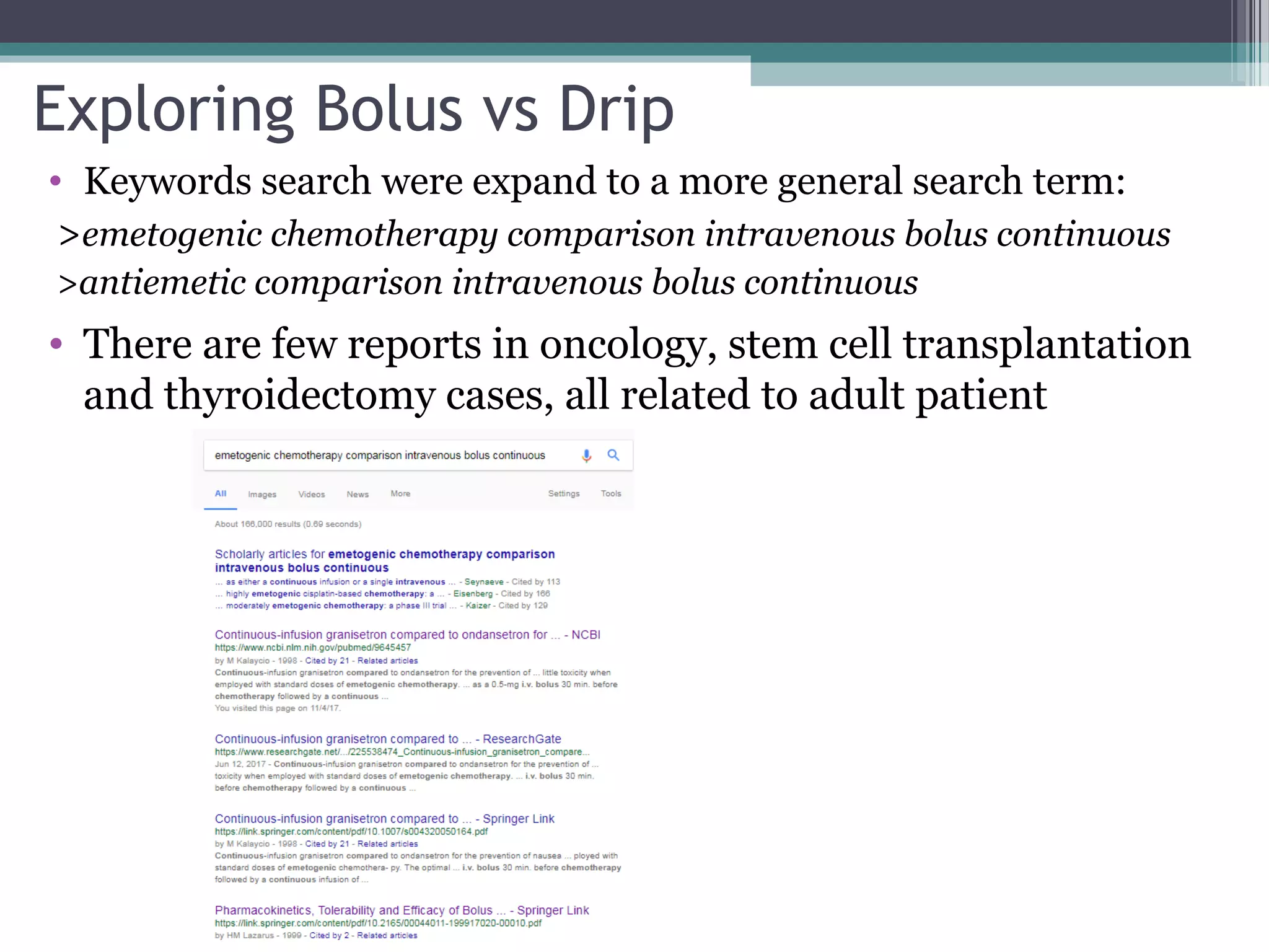 Antiemetic bolus vs drip in oncology dwi ambar | PPT