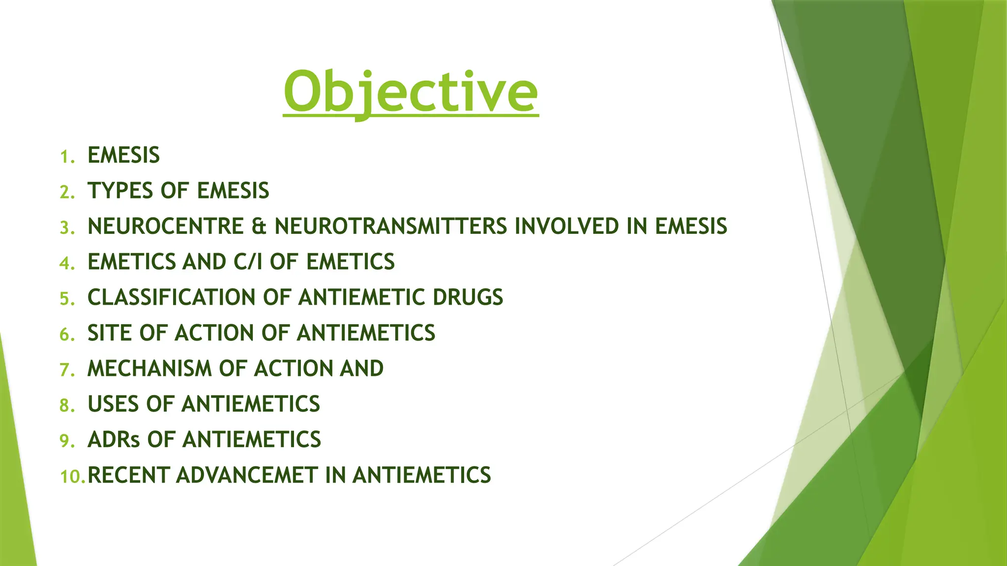 ANTIEMETIC DRUGS by sugandha srivastava JR2 | PPTX