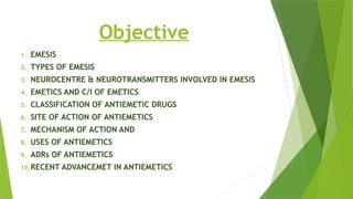 ANTIEMETIC DRUGS by sugandha srivastava JR2 | PPTX